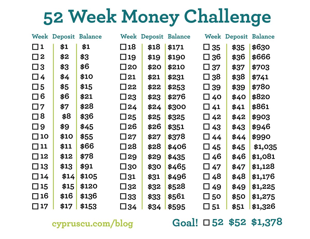 The 52 Week Money Challenge